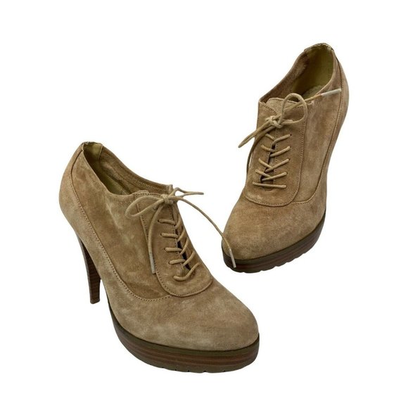 envy | Shoes | Envy Womens 95 Leather Upper High Platform Shoes Stacked ...